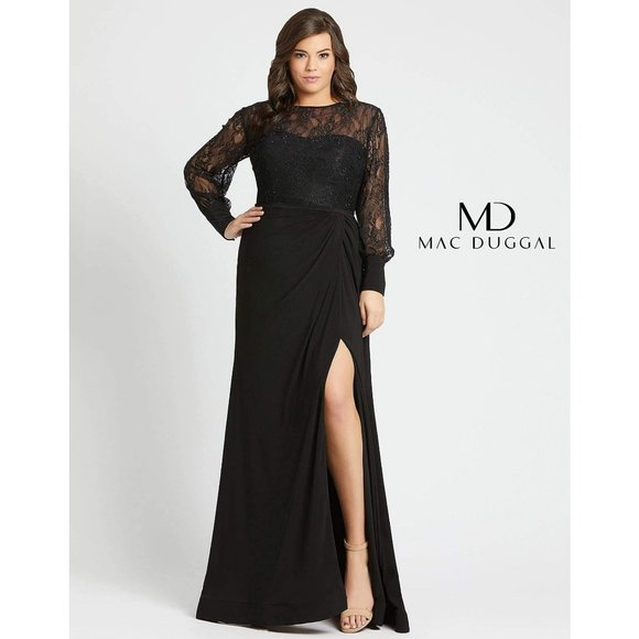 Mac Duggal | Dresses | Mac Duggal 6743f Long Plus Size Formal Prom ...